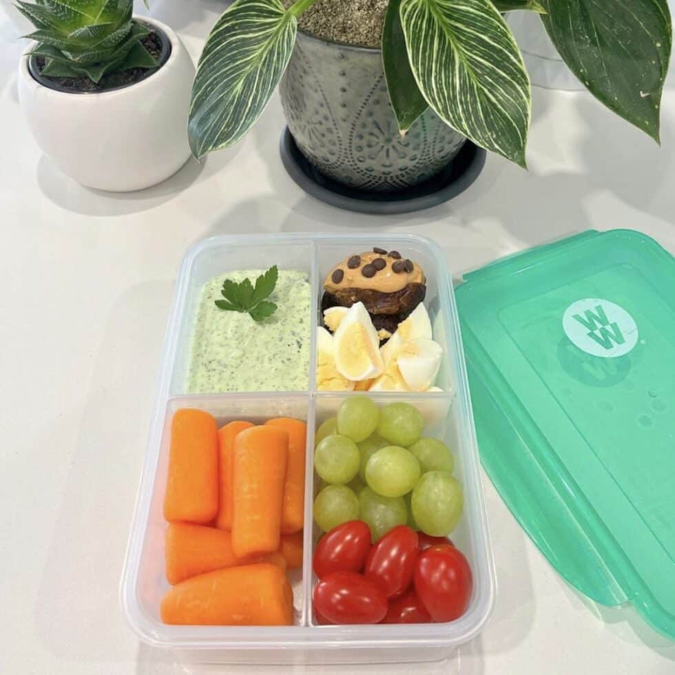 Creamy Herb & Garlic Dip - Snack Box | Feed Me Healthy With Anna Van Dyken